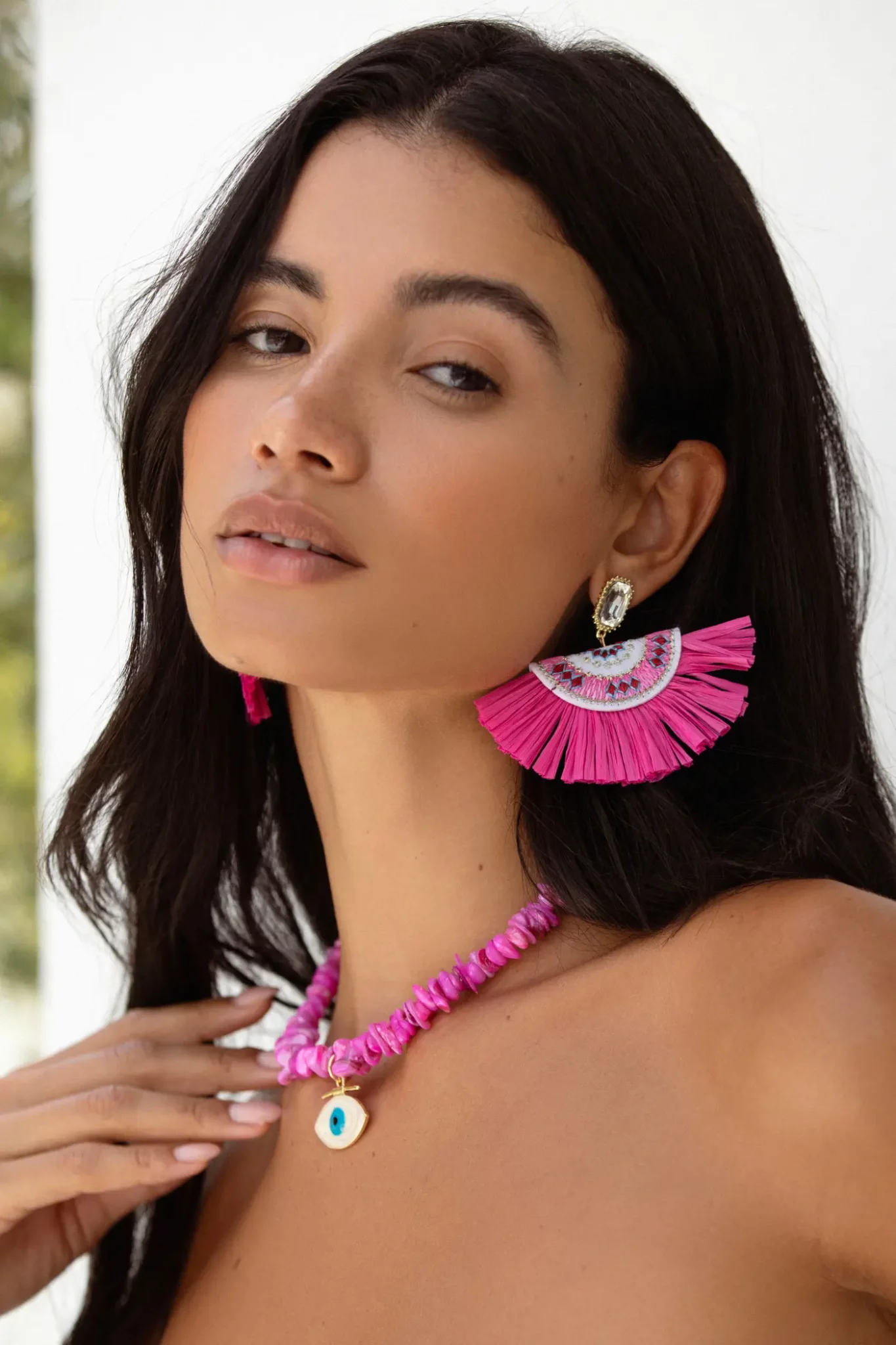 Kyma Shell Necklace - Hot Pink - Mermaids Swimwear